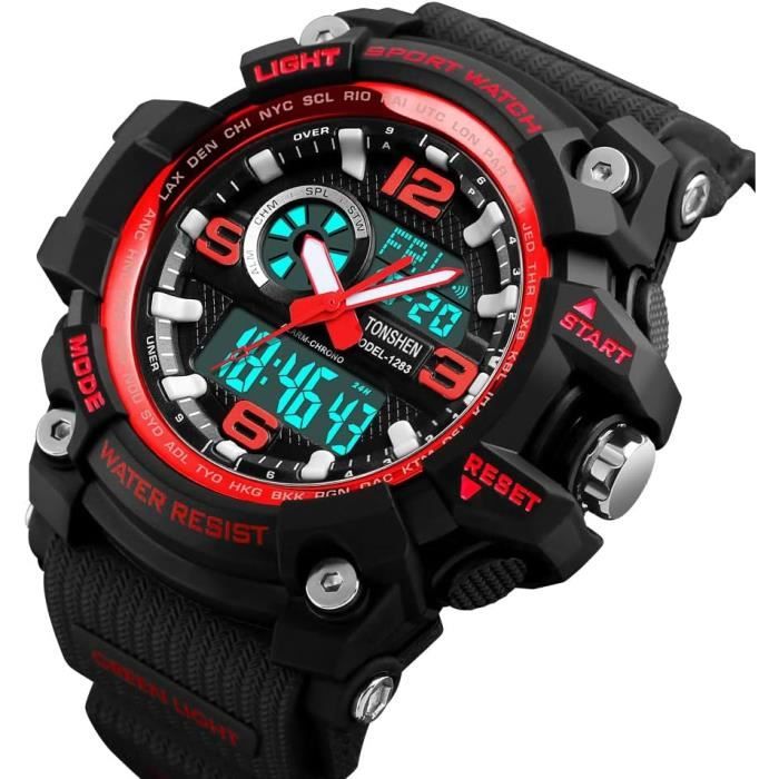 Simple Outdoor Sport Digitale Montre Homme Grand Cadran Led Analogique ...