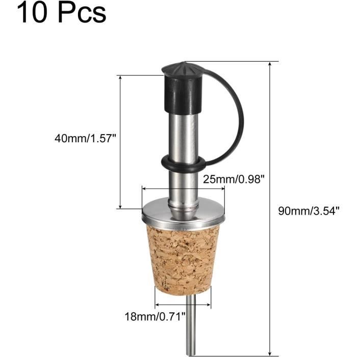 Inox Acier Bouteille Verseurs, 10Pcs Olive Huile Bec Verseur Avec ...