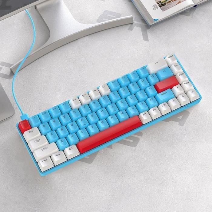 Clavier Mécanique 60 %, Filaire Compact Clavier Mécanique Rétroéclairé ...