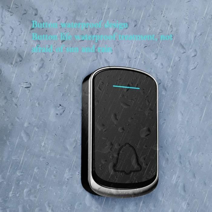 Sonnette Sans Fil, Kit De Carillon De Porte Étanche Récepteur 1 Led ...