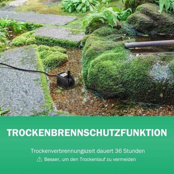 Pompe d'aquarium 1500L/H, pompe de bassin Mini pompe à eau résistante à ...