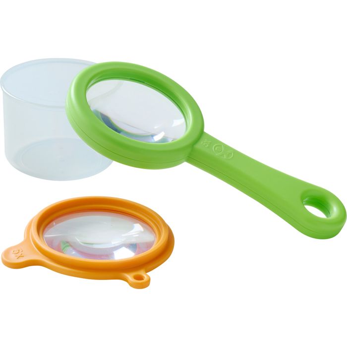 Boîte loupe 3 en 1 - HABA - 2 loupes - Grossissement x5 et x10 - À ...