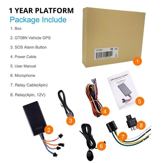 Dispositif de suivi GPS 2G GT06N,localisateur GSM DC,pour voiture 9-36V,écoute cachée,bloc à ...