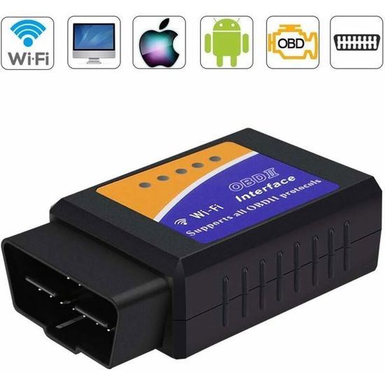 Outil de diagnostic OBD2 WiFi, outil de diagnostic de voiture OBD2 ELM327, scanner de diagnostic ...