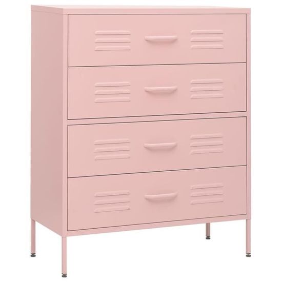 Commode Rose 80x35x101,5 cm Acier POR7905466648540 - Cdiscount Maison