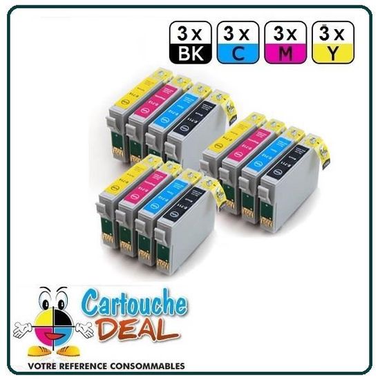 X12 Epson Stylus DX4450 DX5000 DX5050 DX6000 Cartouche générique ...