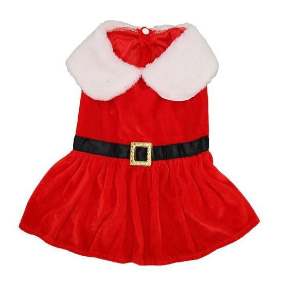 Robe de Noël pour chien du Père Noël - OMABETA - Taille M - Rouge ...