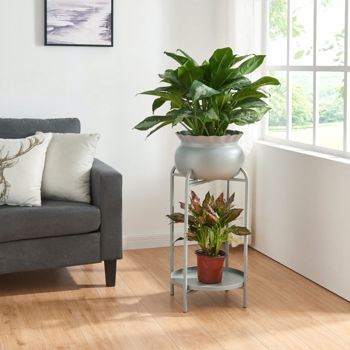 Porte-plantes Altena 60 x 27 x 27 cm gris - Cdiscount Maison