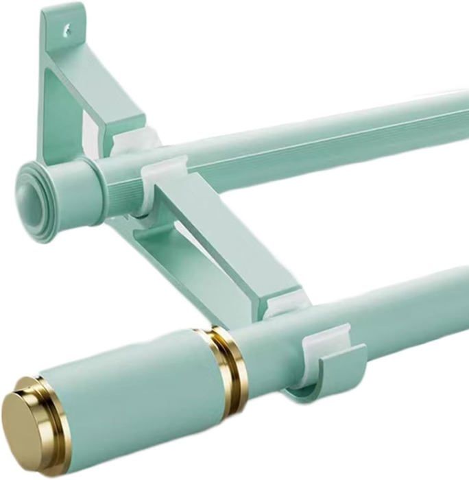 Double Tringles À Rideaux Pour Fenêtres, Tringle À Draperies Décorative En Aluminium Avec Anneau ...