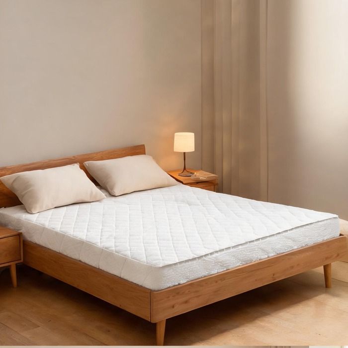 Matelas 120x200 cm mousse H3 ferme 7 zones certifié Oeko-TEX, blanc et ...