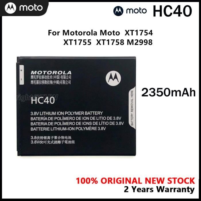 Motorola HC40-Batterie 100% originale pour Motorola Moto, pour modèles ...