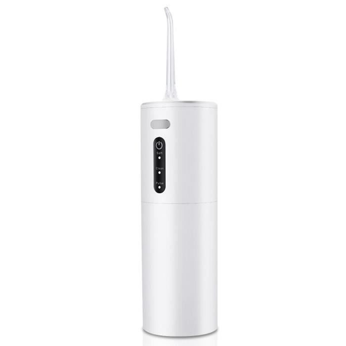 Blanche - Kit'irrigateur buccal, Jet dentaire Portable, Jet dentaire, recharge USB, 4 embouts ...