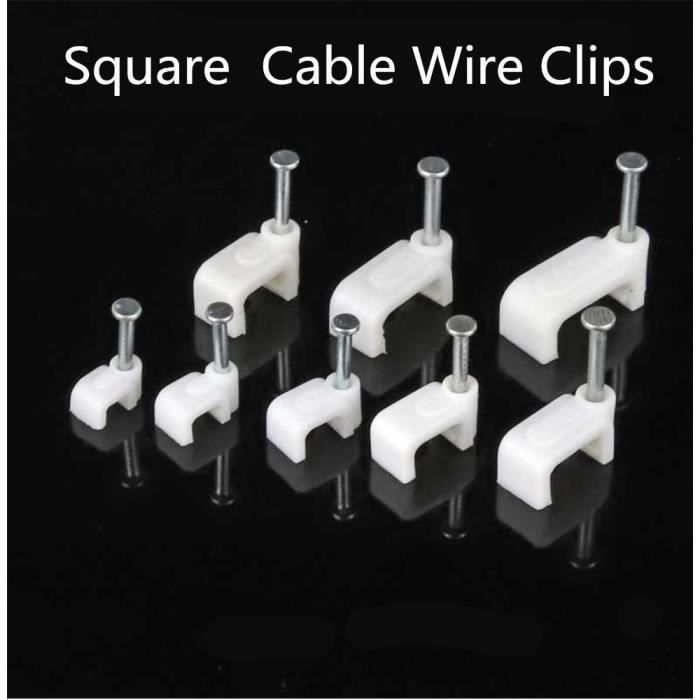 Câble-fil-gaine,Clips de Câbles Électriques Ronds RG6 CAT6 RJ45,4mm,6mm ...