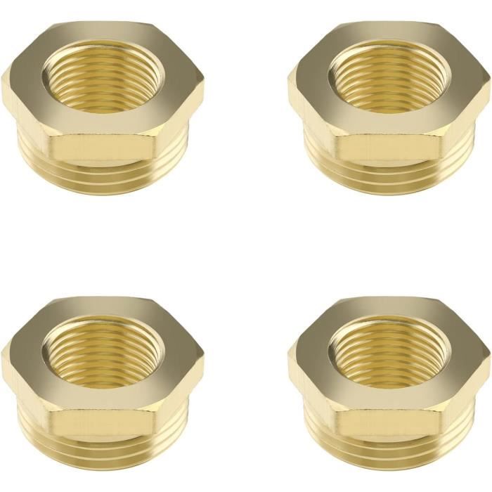 4Pcs Bush Réducteur Connecteur 1-2 Pouce Mâle Vers 1-4 Pouce Femelle Filetage Raccord De Tuyau ...