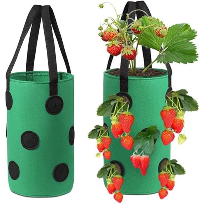 Sac de Plantation Fraises,Sacs de Culture à Fraises Suspendu,Fraises ...