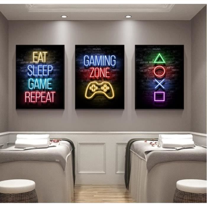 Impression D'art Sur Toile Gaming Gamer Citations Affiche Jeu ...