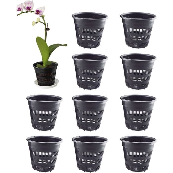 10 Pcs Pots Orchidées Transparents Pot De Fleurs En Plastique Pot ...