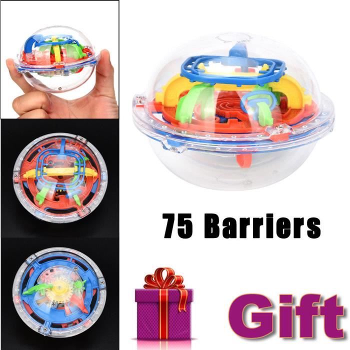 2PC 75 barrières 3D Magic Intellect Ball Balance Maze s Puzzle Jouets ...