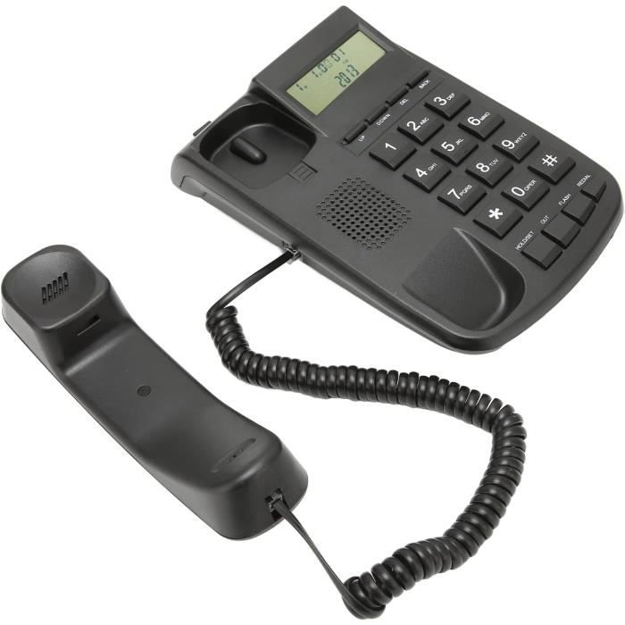 Téléphone Fixe,Abs Pour Téléphone Filaire À La Maison Ou Au Bureau,Avec Identification De L ...