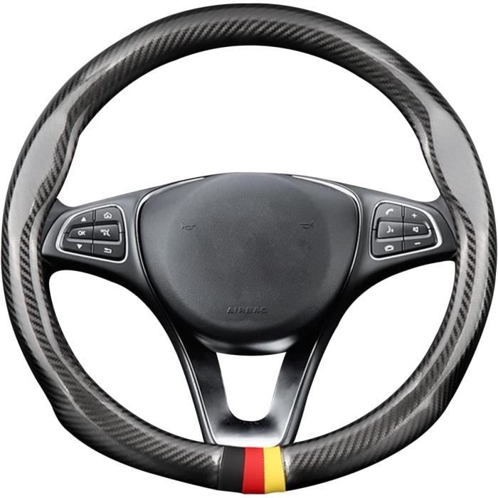 Forme Ronde Housse Volant Voiture Universelle, Couvre Volant De Voiture Fibre De Carbone, Volant ...