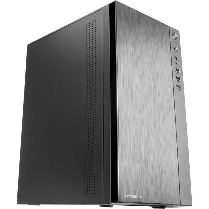 Acx, Boîtier Pc Micro Atx, Façade En Aluminium Brossé, Ventilateur 12Cm ...