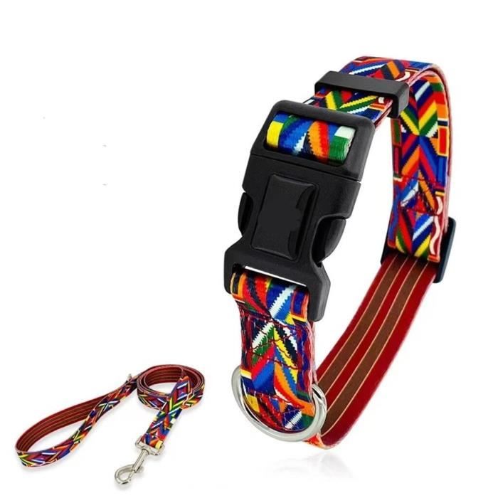 CRAZE Dog Collar Leash Set Adjustable Nylon Dog Lead For Medium Large ...
