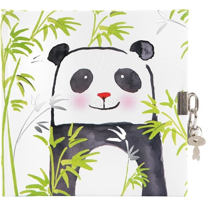 Panda Journal Intime Turnowsky 96 Pages Blanches Verrouillable Journal ...