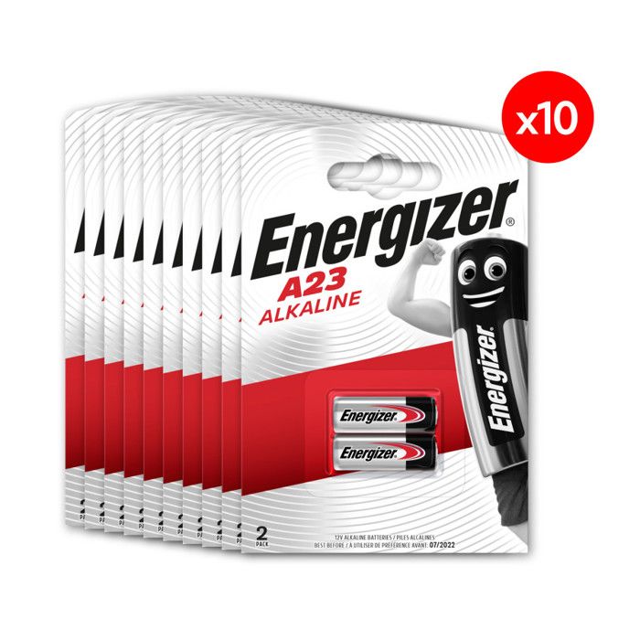 Pack de 10 - Energizer Pile Alcaline A23/23A, pack de 2 Piles ...