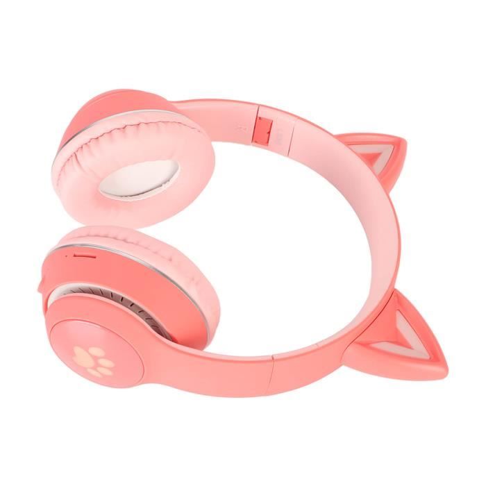 Casque Cat Ear pour enfants Cat Ear Kids BT Headphones, LED Light ...