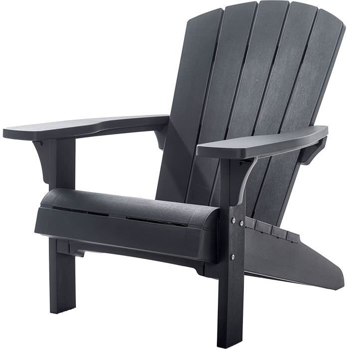 Keter Allibert by Troy Adirondack Chaise d'exterieur en Plastique Gris ...