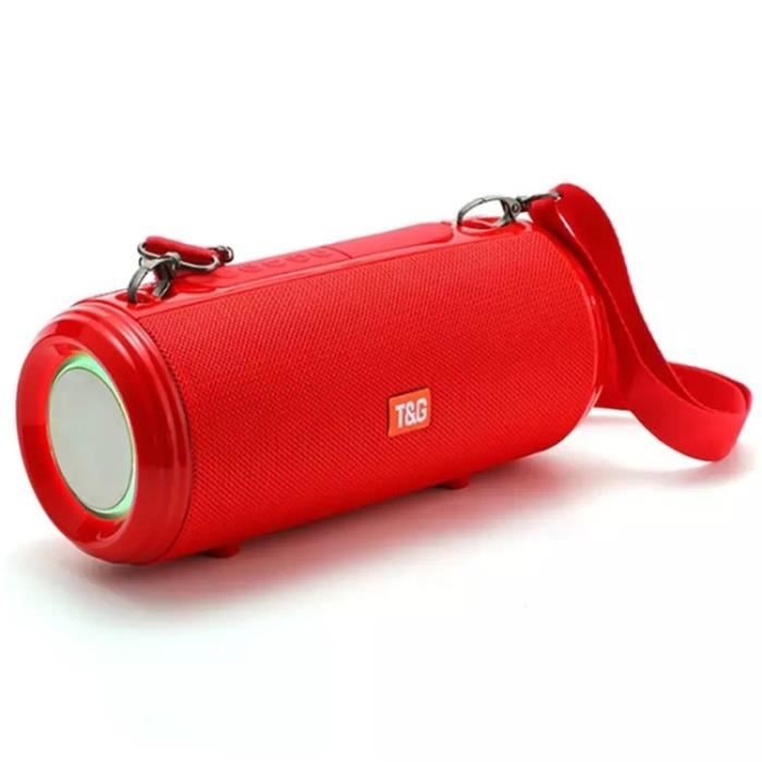 Enceinte Bluetooth RGB T&G TG537 Haute Puissance Portable Étanche Subwoofer d'Ordinateur avec ...
