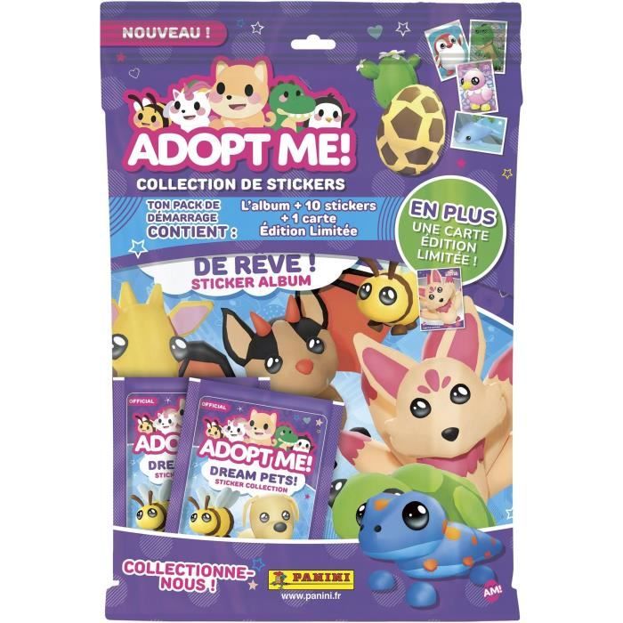 Pack de démarrage - PANINI - Adopt Me! Roblox - Album + 2 pochettes - 1 ...