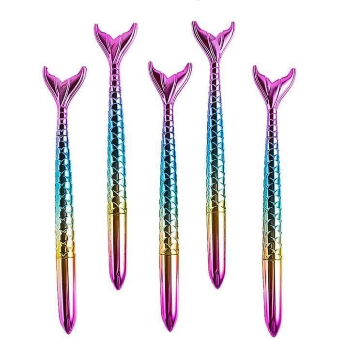 5PCS Stylos à Bille Forme SirèNe Stylos CréAtifs Stylos à Bille ...