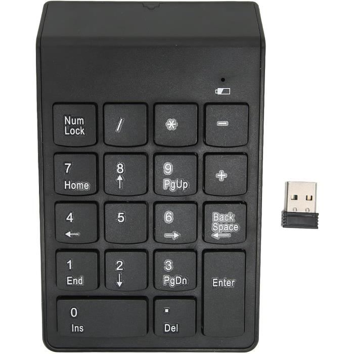 Dpofirs Pavé Numérique sans Fil USB 2,4 GHz, Pavé Numérique, 18 Touches ...