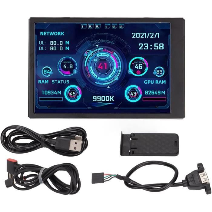 Affichage Du Panneau De Capteur Pc 3,5 Pouces Ips Usb Mini Écran Aida64 ...