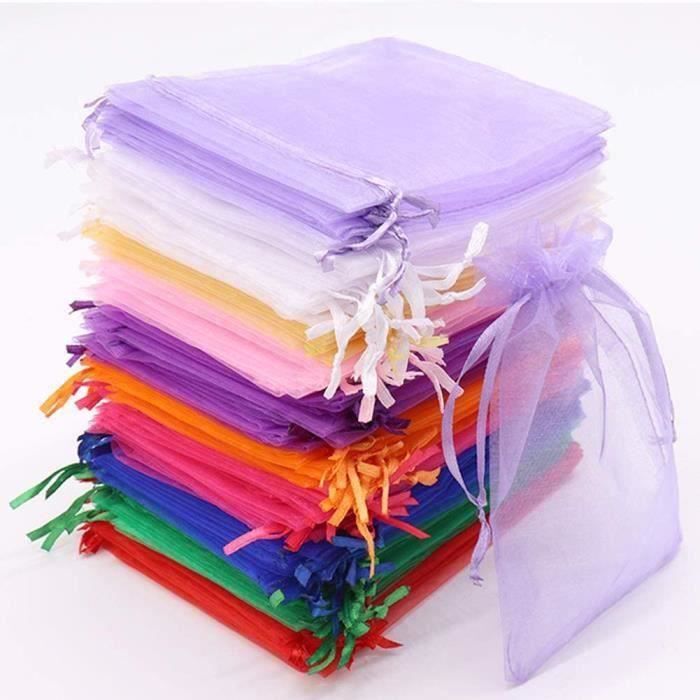 Organza sachets,Sachets Pochettes Cadeau en Organza avec Rubans pour ...