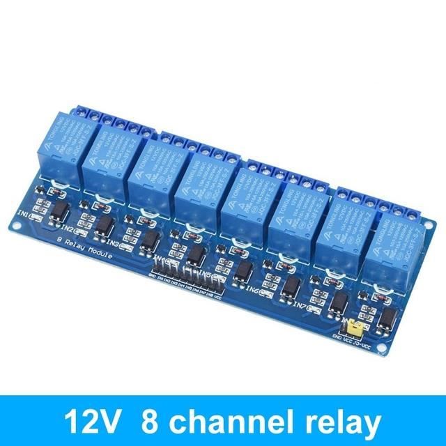 Circuits intégrés,12V 8 channel relay--Module De Relais 5v 12v1 2 4 6 8 ...