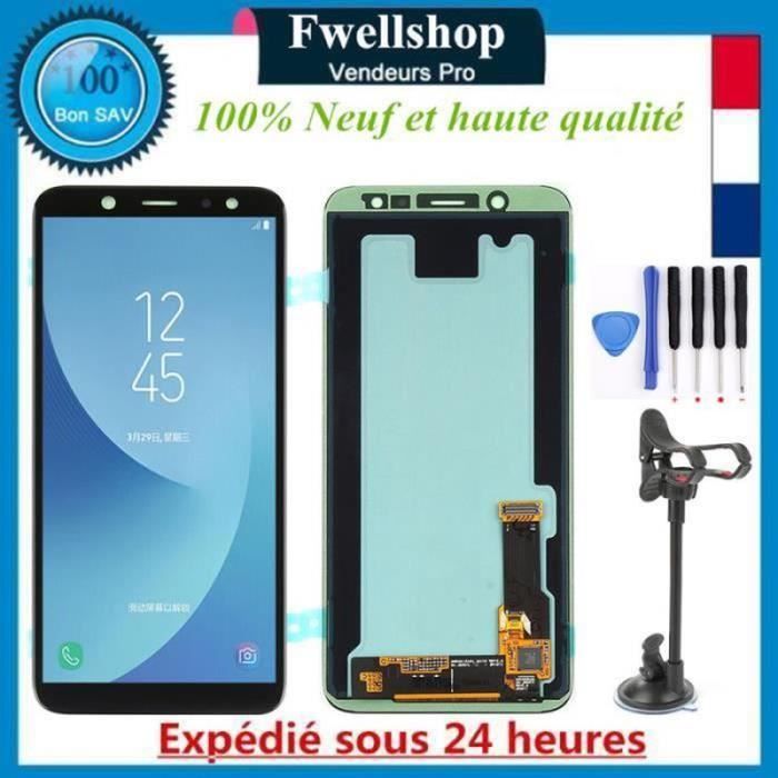 Complet Ecran vitre tactile lcd + Outils Pour Samsung Galaxy A6 2018 SM-A600- Noir + Support de ...