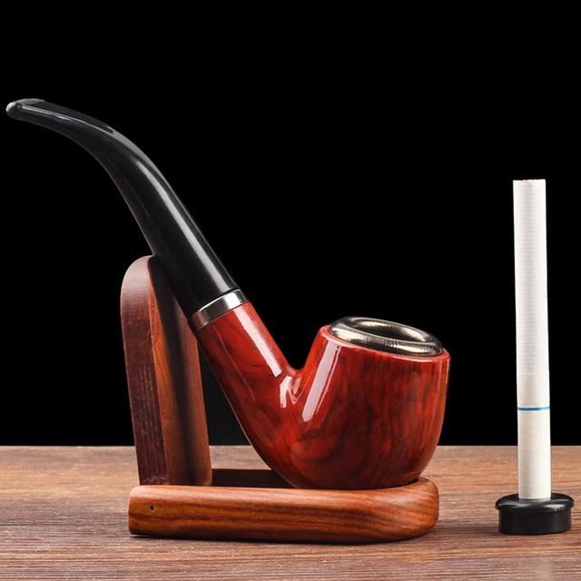 PIPE,--1 ensemble de tuyaux de tabac en bois massif, incurvés, envoyer des outils de nettoyage ...