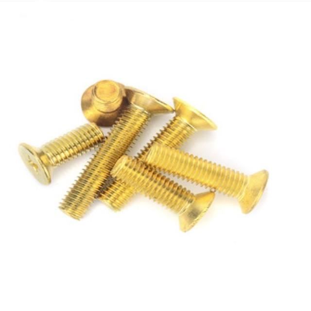 VIS,M3 50PCS-20mm--Vis À Tête Plate En Laiton M2 M2.5 M3 M4 M5 M6, Croix En Laiton, Vis De ...