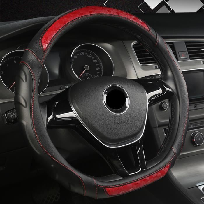 COUVRE-VOLANT,Rouge--Nouveau couvre volant en forme de D pour VW Golf 7 ...