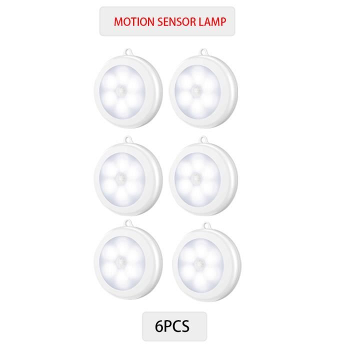ECLAIRAGE DE MEUBLE,Type A 6lamp-WHITE--Lumière LED 6-3 avec détecteur de mouvement PIR ...
