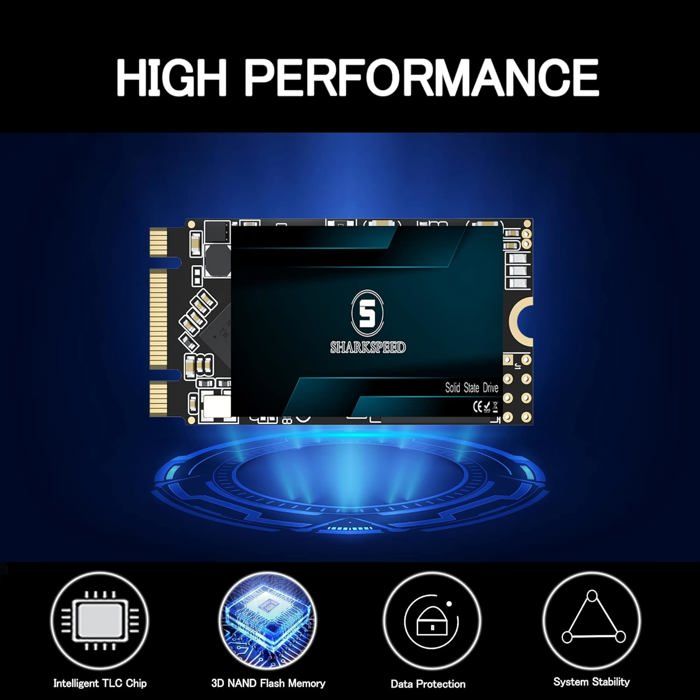 Sharkspeed Ssd 1To M.2 2242 Ngff Sata 3 42Mm 6Go/S Tlc 3D Nand Disque ...