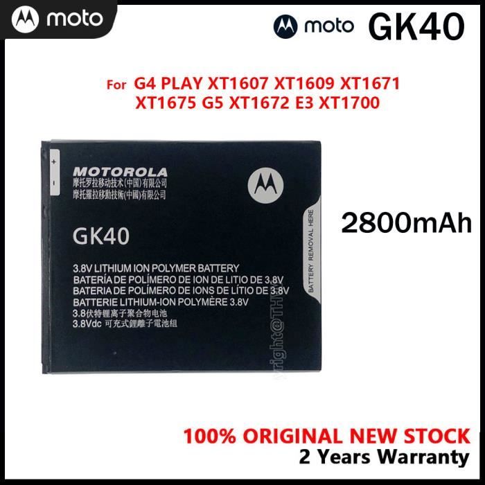 Motorola HC40-Batterie 100% originale pour Motorola Moto, pour modèles ...