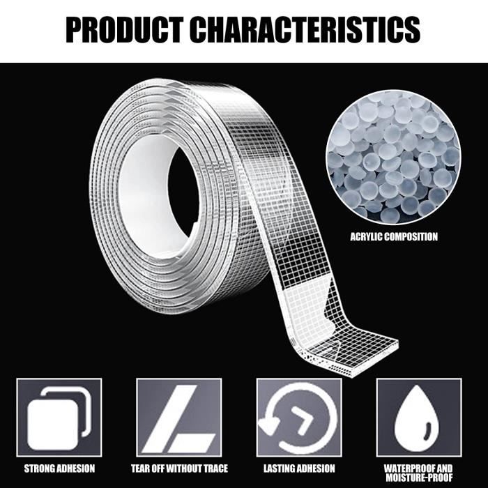 Ruban Adhésif Double Face Extra Fort - Double Face Extra Fort Lavable ...