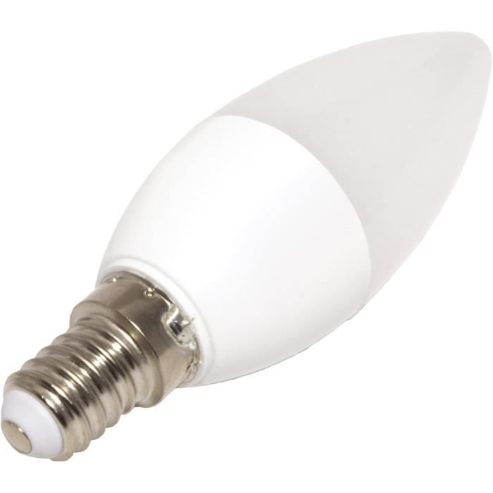 LED STAR Ampoule LED, Forme flamme, Culot E14, 5,7W Equivalent 40W, 220-240V, dépolie, Blanc ...