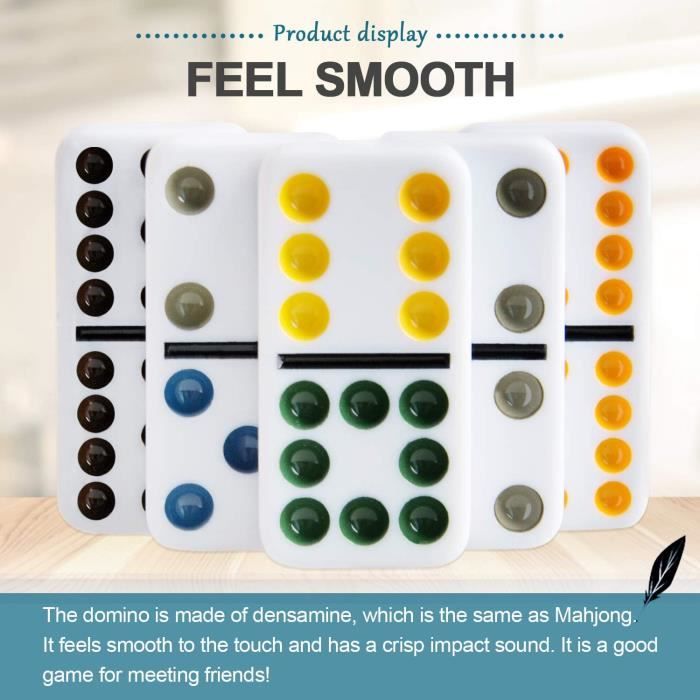 Kalolary Double 12 Jeu de Dominos du Train Mexicain, 91 Pièces Jeu de ...