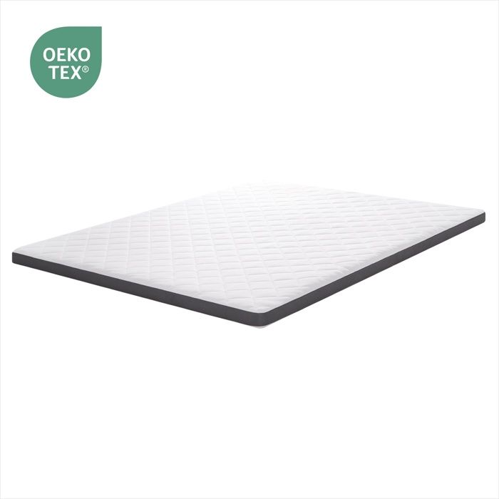 Matelas 120x200 cm mousse H3 ferme 7 zones certifié Oeko-TEX, blanc et ...