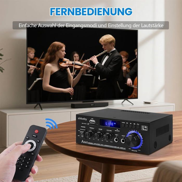 Amplificateur Audio Stéréo Bluetooth - WOOPSO - AK45 - 400W - Radio FM ...