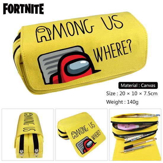 Trousse à crayons Among Us pour enfants, trousse en toile Imposter ...